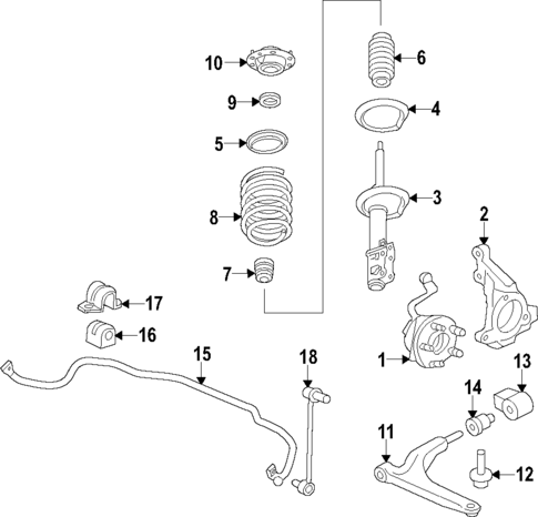 Front Suspension for 2018 Chevrolet Malibu | GM Parts Center