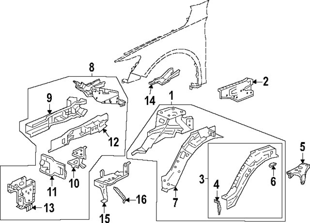 60750-30B-405ZZ - Apron Assembly 2023-2024 Honda Accord | Honda Parts ...