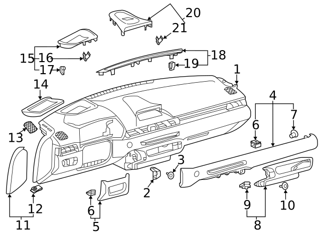 90118-WA568 - Instrument Panel Clip - 2020-2022 Toyota GR Supra | OEM ...