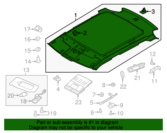 Genuine Headliner for 2014-2015 Land Rover Range Rover Evoque | Land ...