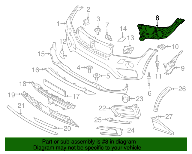 51117319799 - 2015-2019 BMW X6 Support Bracket (51-11-7-319-799) | BMW ...