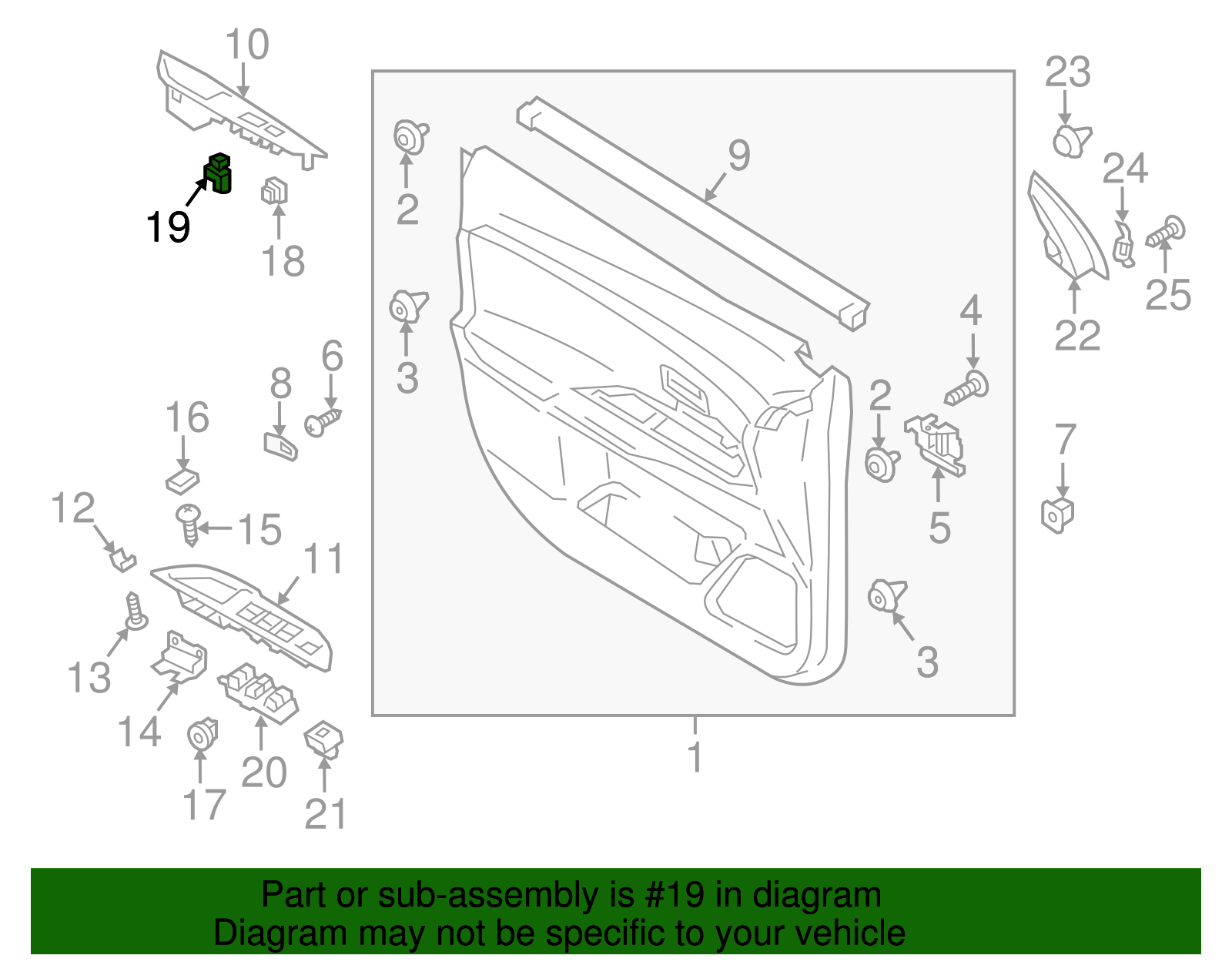 2014-2016 Mitsubishi Window Switch 8608A242 | OEM Parts Online
