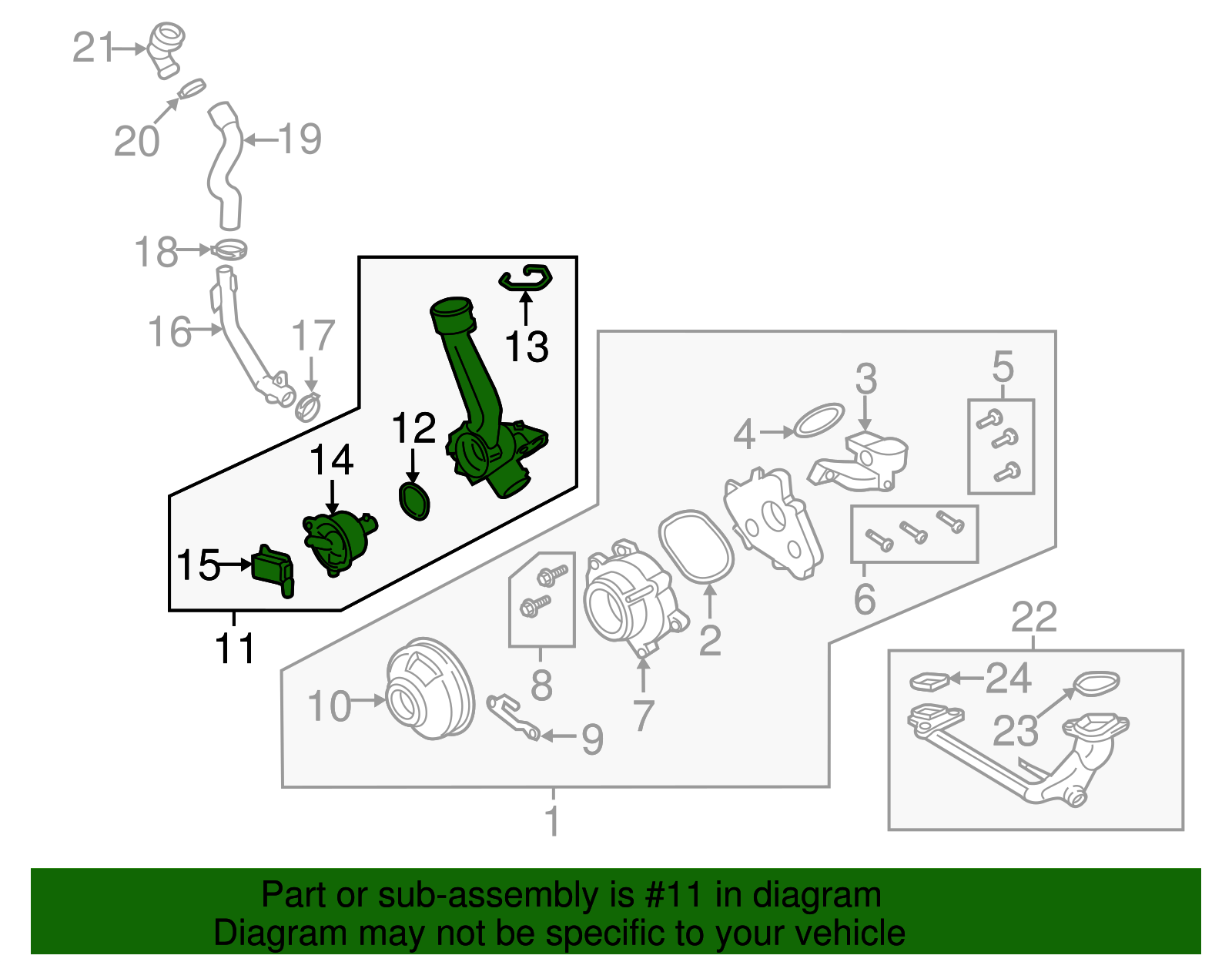 2018-2024 Porsche Engine Coolant Thermostat Housing 9A1-106-150-95 ...