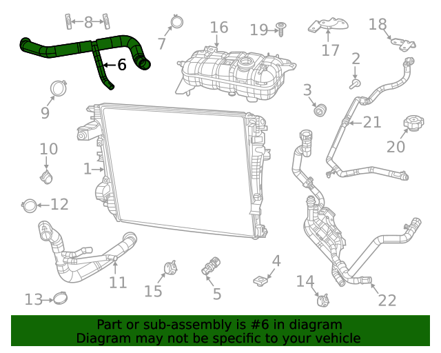 2020 Ram 1500 Upper Hose 68268588AC | TascaParts.com