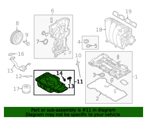 21510-2E023 - Oil Pan 2014-2022 Kia | Kia.Parts Store