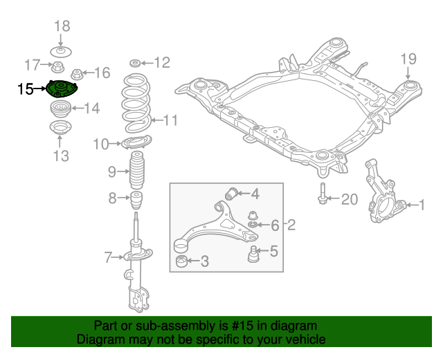 54610-2P000 - Upper Mount 2011-2013 Kia Sorento | Kia.Parts Store