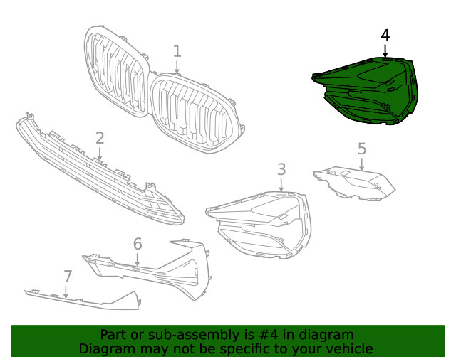 Genuine BMW 51-11-7-954-239 | Fog Lamp Bezel - Left | FREE Shipping on ...