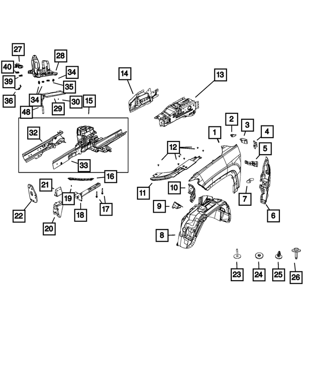 2015-2023 Jeep Wheelhouse Bracket 68256219AA | Mopar Estores