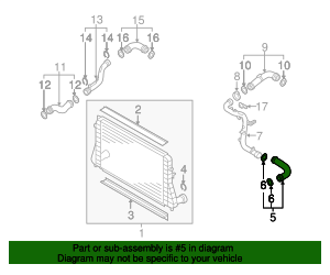 2005-2006 Volkswagen Jetta Turbocharger Inter-Cooler Pipe 3C0-145-834-M ...