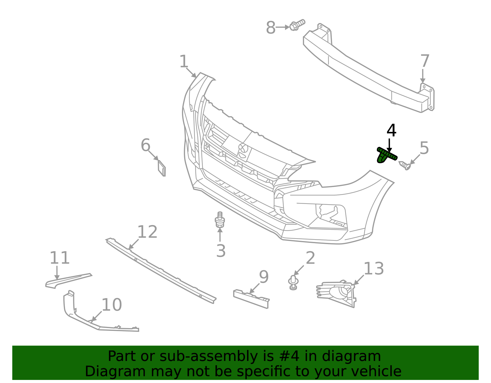 2021-2024 Mitsubishi Side Retainer 6400J645 | Mitsubishi Parts World