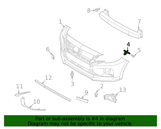 2021-2024 Mitsubishi Side Retainer 6400J645 | Mitsubishi Parts Warehouse