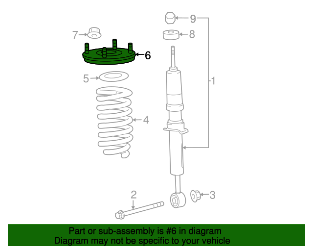 48609-60070 - Shock Mount - 2008-2021 Toyota Land Cruiser ...