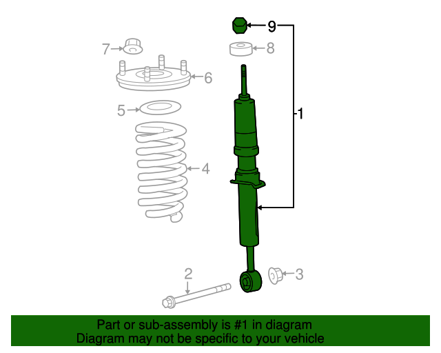 2008-2015 Toyota Land Cruiser Shock Absorber 48510-69395 | Toyota Parts ...