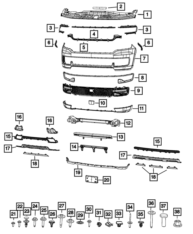 2022 Jeep Wagoneer Fascia Applique 6UF44SZLAA | Mopar eStore