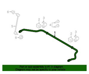2012-2019 Land Rover Range Rover Evoque Stabilizer Bar LR034326 | OEM ...
