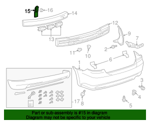 52179-21010 - Plate Rear Bumper Rei 2005-2010 Scion tC | Longo Toyota Parts
