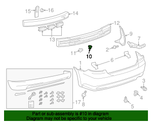 90467-07130 - Side Seal Clip - 1995-2010 Toyota | OEM Genuine Toyota Parts