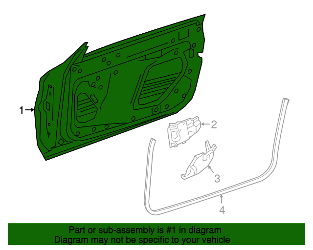 2017-2020 Mercedes-Benz Driver's Door 205-720-98-26-64 | MB OEM Parts