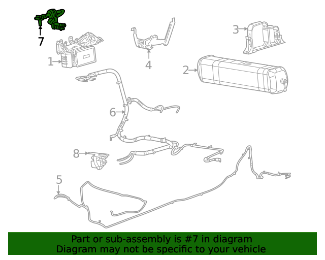 68409743AC - Air Suspension Compressor Line - 2022-2023 Jeep | Mopar ...