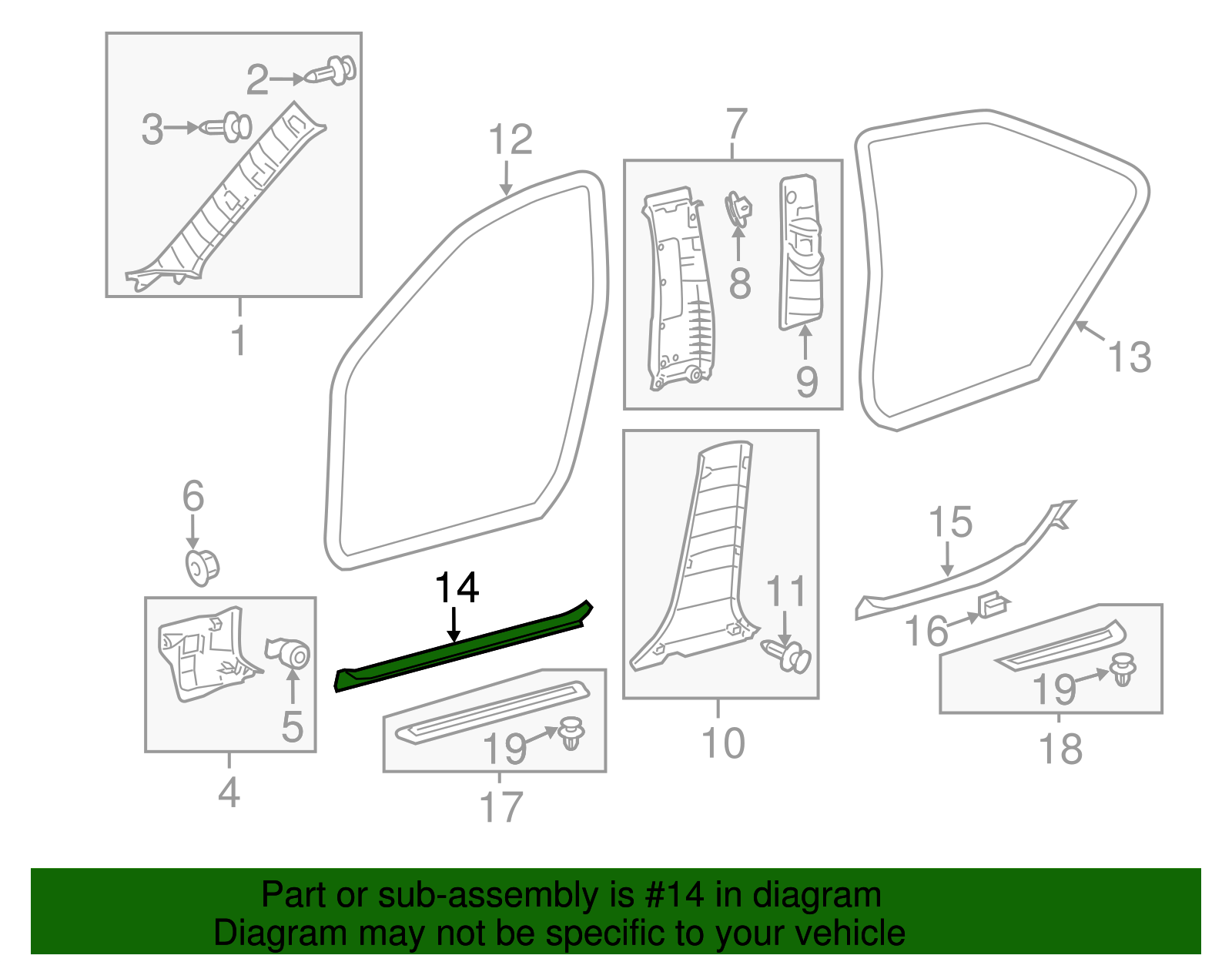 2012-2018 Toyota Door Sill Plate (Left, Front) 67914-06190-C0 | Toyota ...