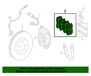 008-420-61-20 - Disk Brake Pad Set 2016-2018 Mercedes-Benz G 550 ...