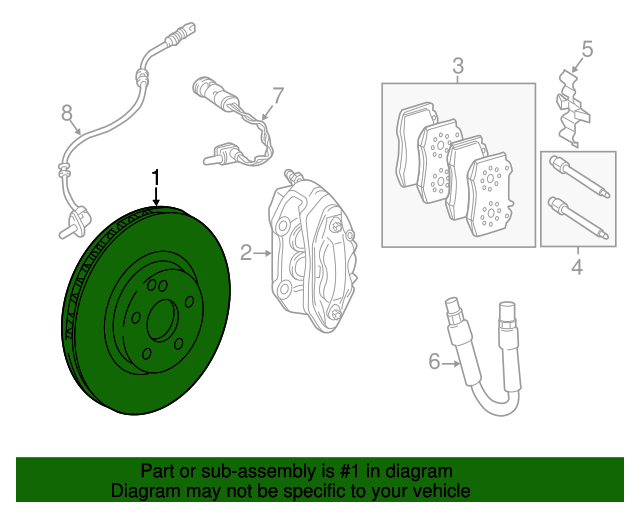 2002-2018 Mercedes-Benz Disc Brake Rotor Front 463-421-03-12 | MB OEM Parts
