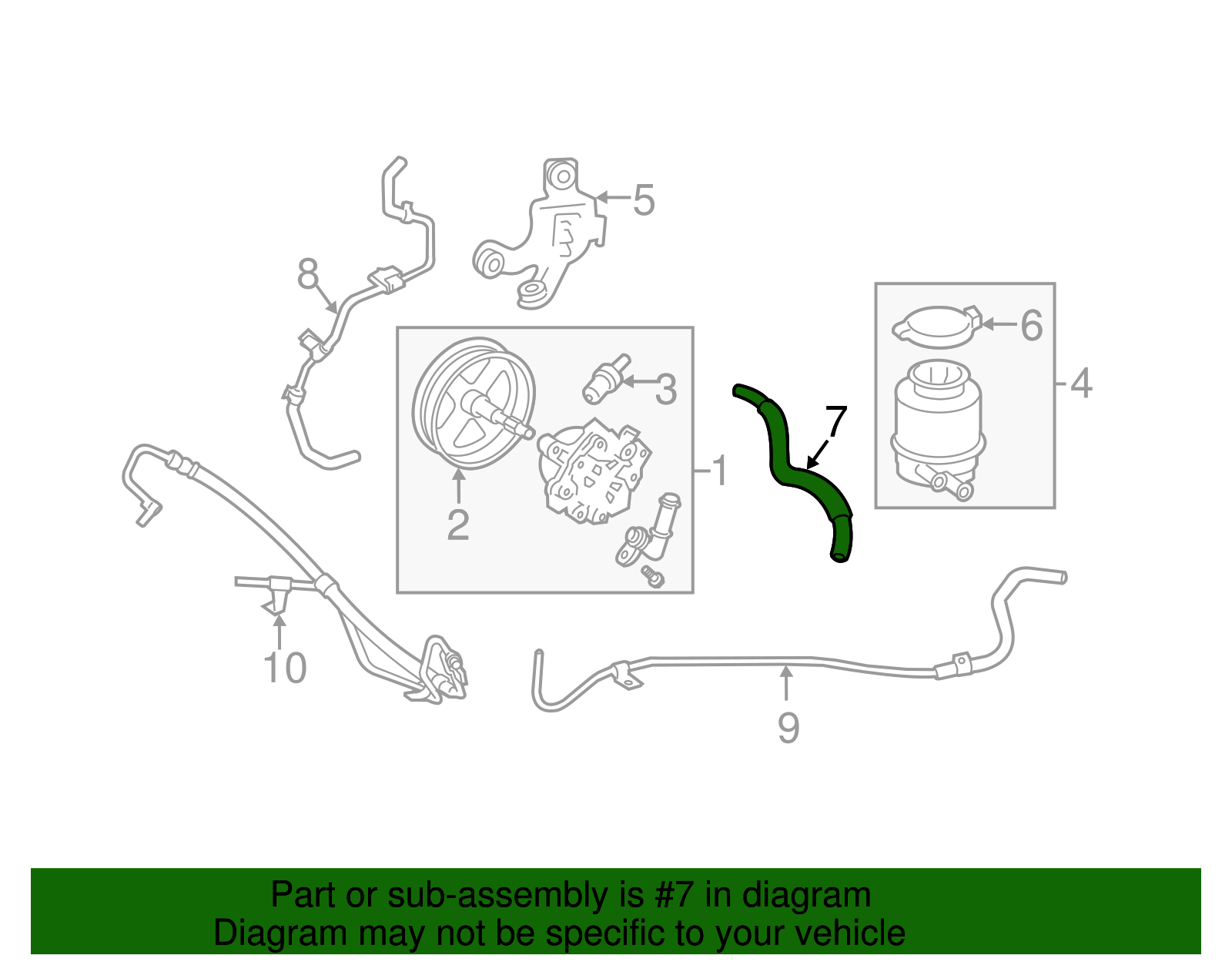 2007-2009 Toyota Camry Reservoir Hose 44348-06270 | Toyota Parts Center