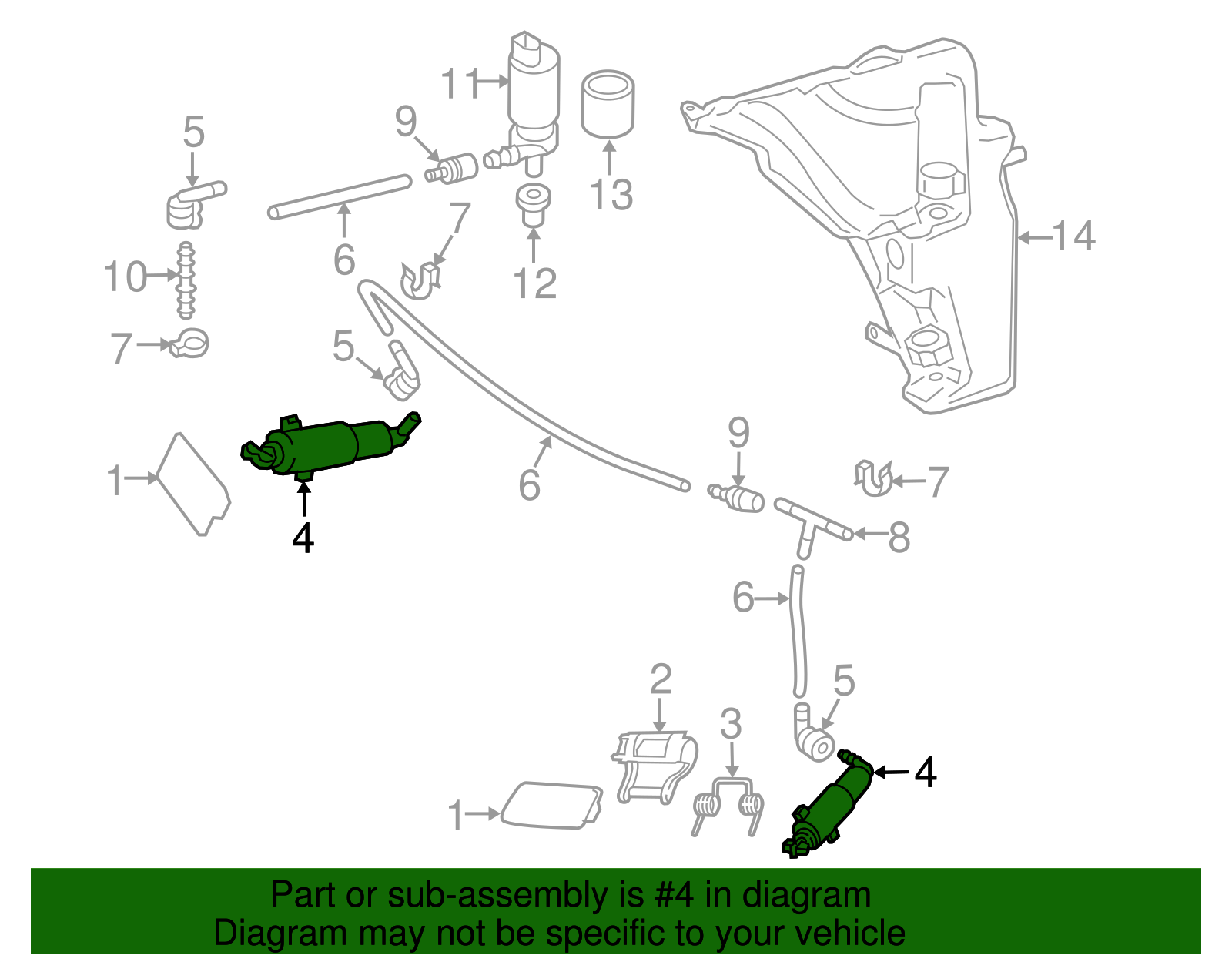 2013-2016 Audi Pressure Cylinder 8K0-955-102-D | Genuine Audi Parts