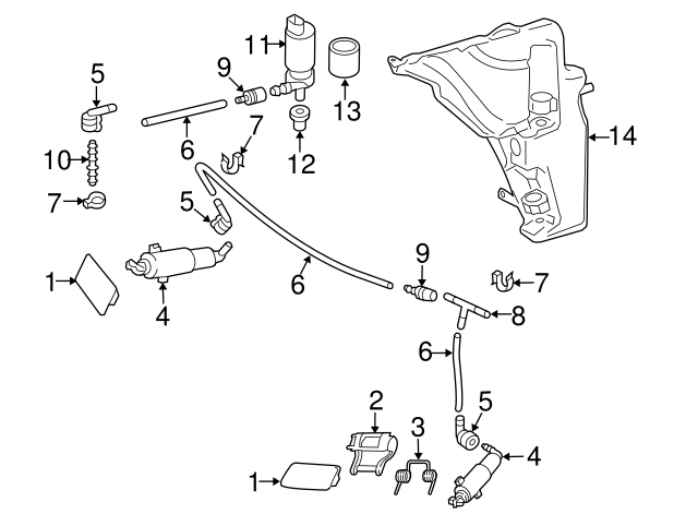 8K0-955-665 - Headlight Washer Hose Connector 2013-2017 Audi ...