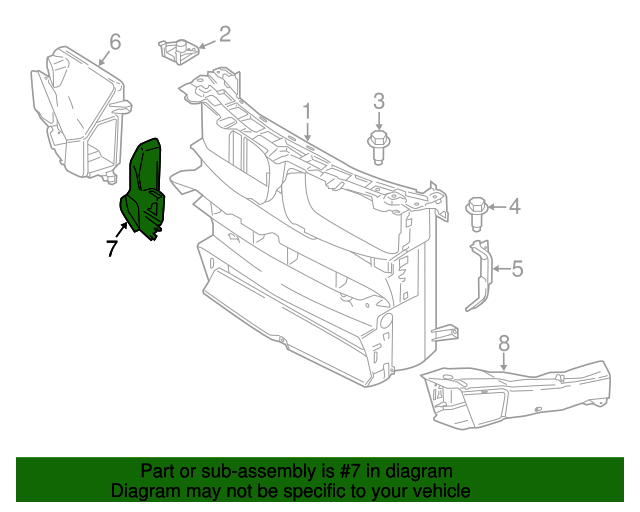 51748056317 - 2015-2019 BMW Air Duct (51-74-8-056-317) | BMW of South ...