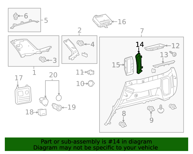 2010-2024 Toyota 4Runner Access Cover 64745-35040-C0 | Toyota Parts Center