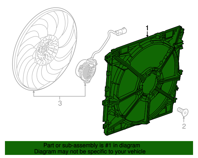 2015-2022 GM Engine Coolant Fan Shroud 84909353 GM | GMPartsDirect.com