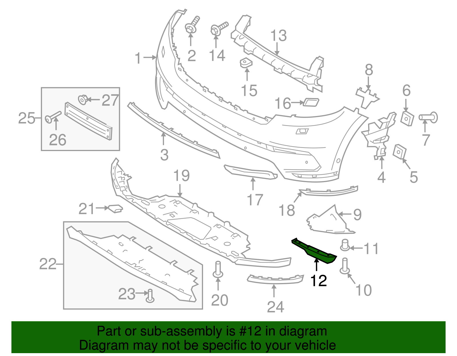 LR115671 - Deflector 2018-2022 Land Rover Range Rover Velar ...