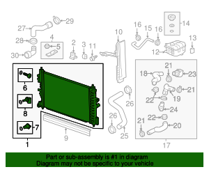 2014-2019 GM Radiator 13393984 | GMPartsDirect.com