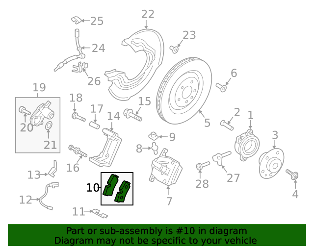 2015-2024 Porsche Macan 1 Set Of Brake Pads 95B-698-451-H | Sunset ...