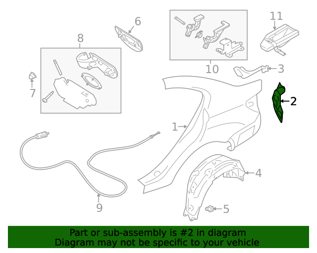 2015-2021 Subaru Extension 51445VA0009P | OEM Parts Online