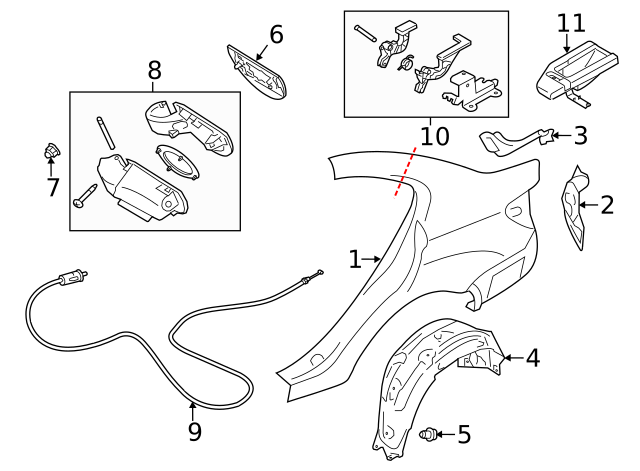 2015-2021 Subaru Extension 51445VA0009P | OEM Parts Online
