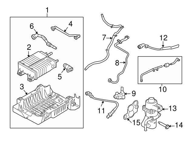 2007-2021 Ford OEM NEW 2007-2020 Ford Lincoln Mercury Vapor Canister ...