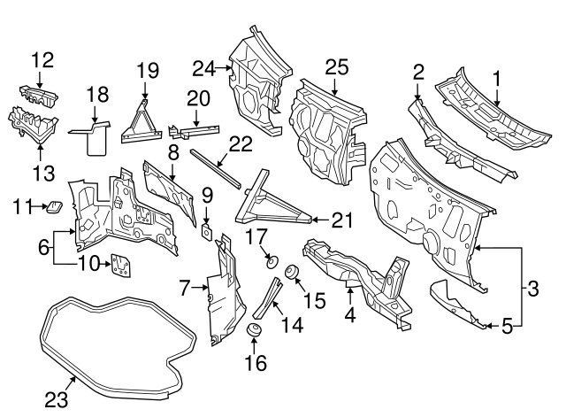 222-620-70-01 - Partition Panel 2015-2016 Mercedes-Benz | Mercedes-Benz ...