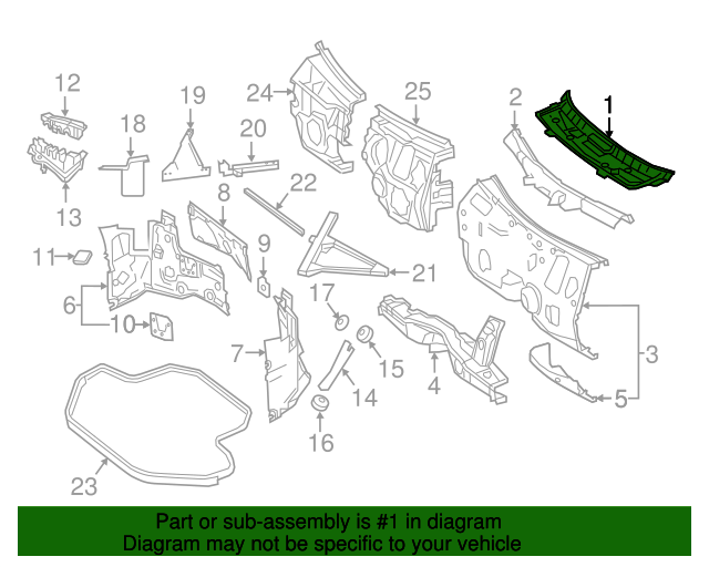 Mercedes-Benz OEM Cowl Grille Part# 217-830-00-00 | OEM Vehicle Parts