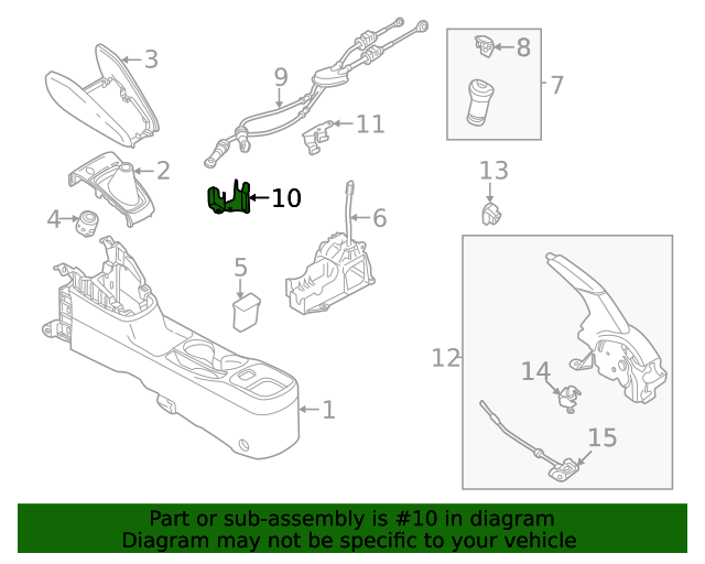 2020-2024 Nissan Versa Control Cable Front Bracket 34414-00Q0H | Nissan ...
