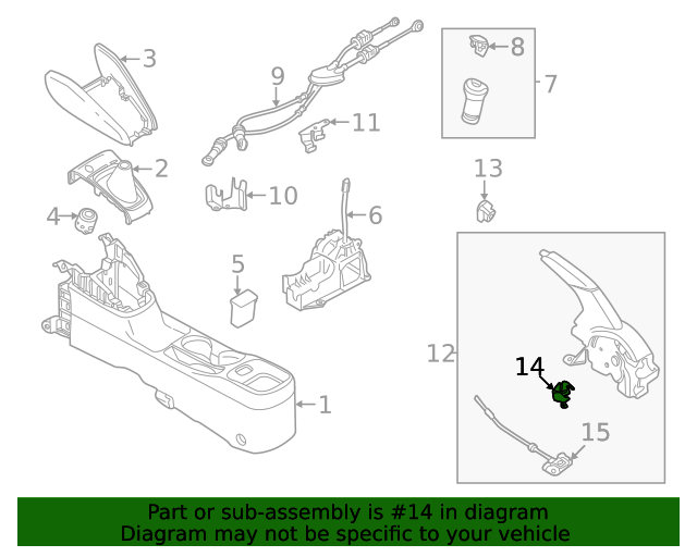 36011-4E10A - Park Brake Warning Switch 1998-2024 Nissan | Nissan Parts ...