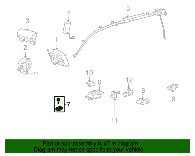 2005-2012 Toyota Ft Impact Sensor 89173-09270 | Toyota Parts Center
