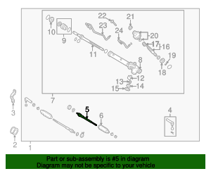 1996-2004 Nissan Pathfinder Inner Tie Rod 48521-0W025 | OEM Parts Online