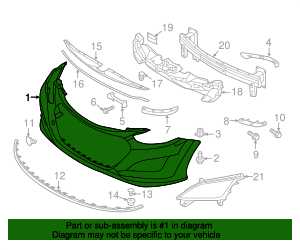 86511-A5000 - Bumper Cover - 2013-2017 Hyundai Elantra GT | World OEM ...