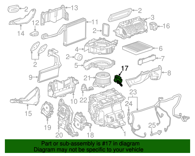 2014-2023 GM Temperature Mode Valve Actuator Assembly 23291750 | GM ...