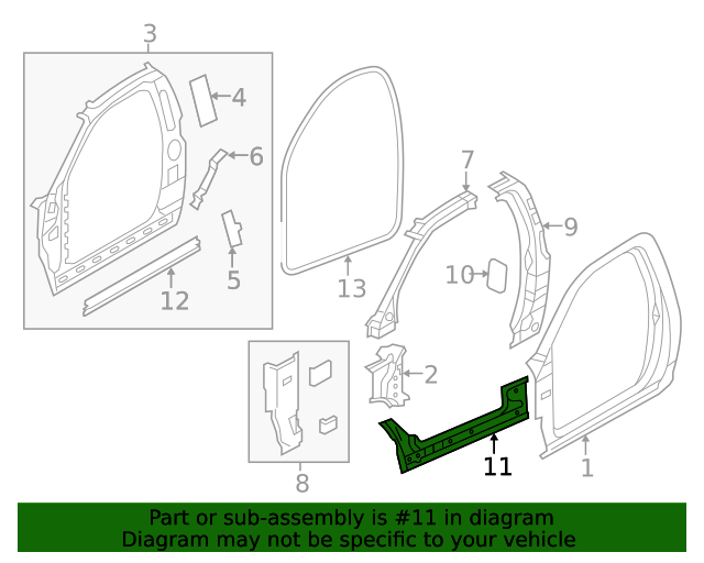 68144994AB - Sill - 2009-2015 Mopar | Mopar Parts Canada