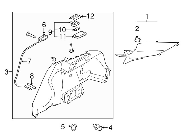 2010-2015 Mitsubishi Lancer Release Cable 7230A279 | Auto Parts