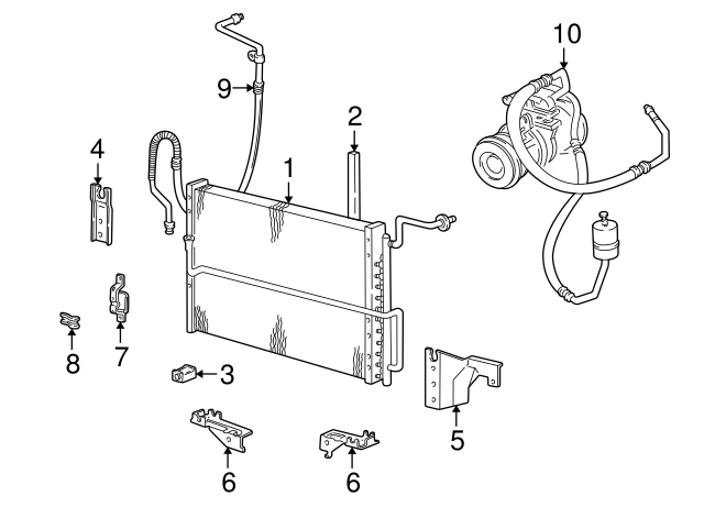 1992-2019 Ford A/C Refrigerant Suction Hose CC2Z-19867-A | TascaParts.com