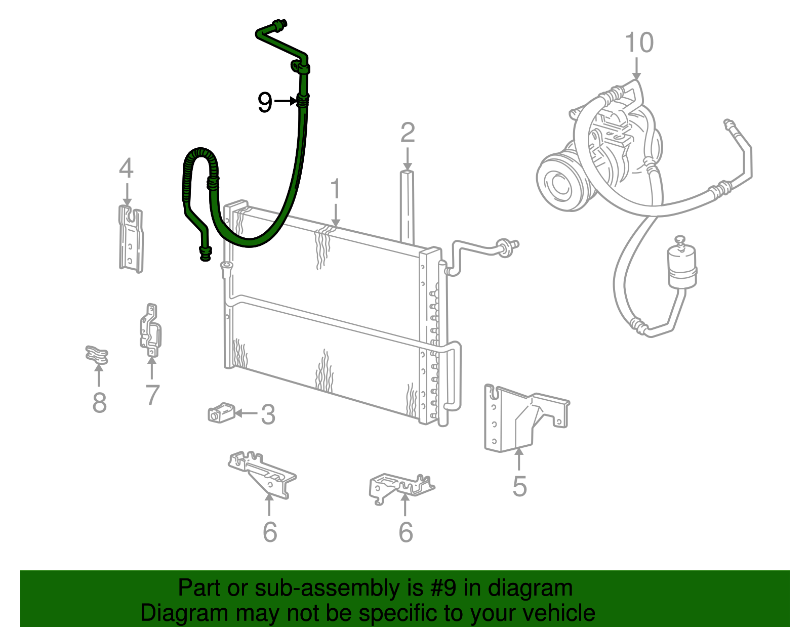 Genuine OEM Ford Part - Motorcraft™ A/C Refrigerant Suction Hose YF ...